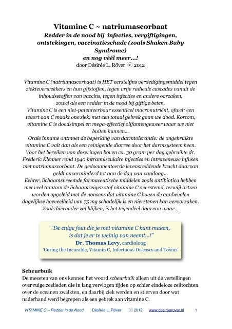 Vitamine C Redder in de nood - Désirée Röver