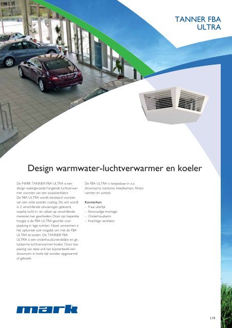 Design warmwater-luchtverwarmer en koeler