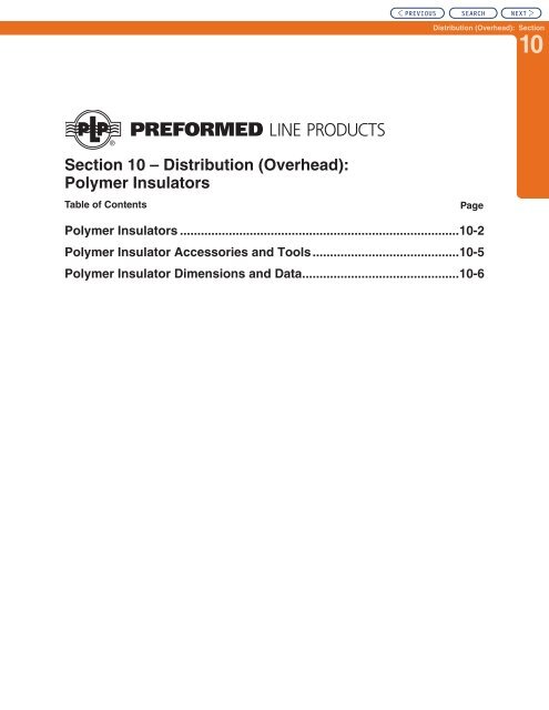 Polymer Insulators - Preformed Line Products