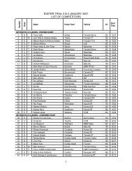 MCC | Exeter | 2005 | Entry List - The Motor Cycling Club