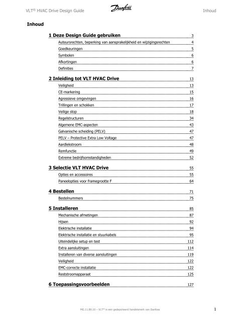 Frequentieomvormer Danfoss FC-100 serie - Rosenberg