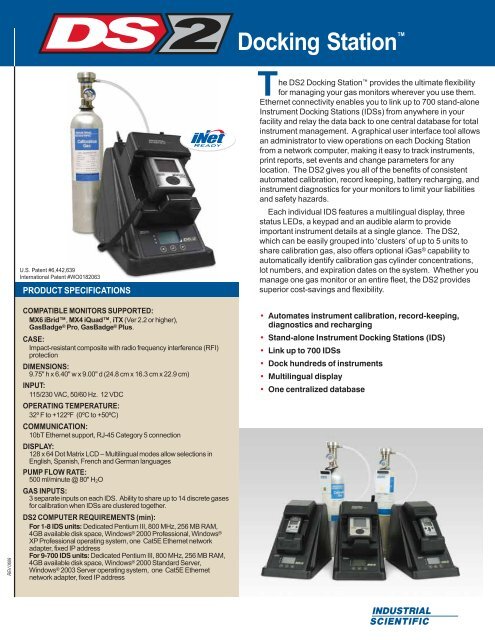 DS2 Docking Station Literature Sheet