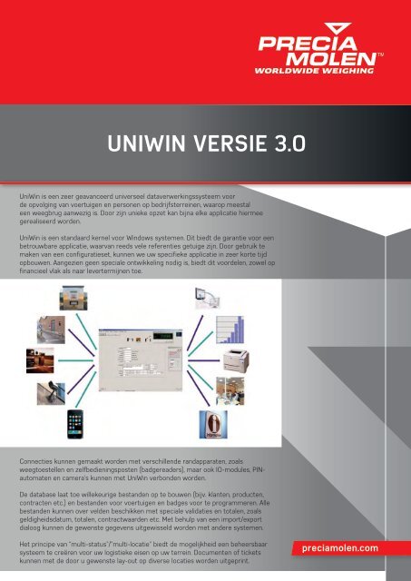 Brochure UniWin - Precia Molen