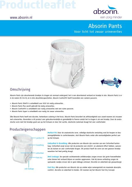 Productfolder Pants - Absorin