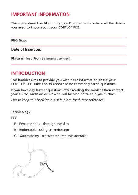 SL705 Corflo Peg Booklet