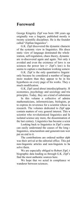 Foreword George Kingsley