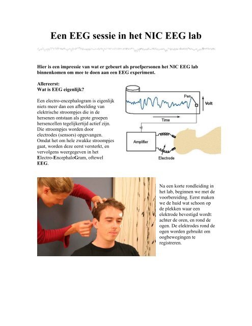 Een EEG sessie in het NIC EEG lab - BCN-NIC