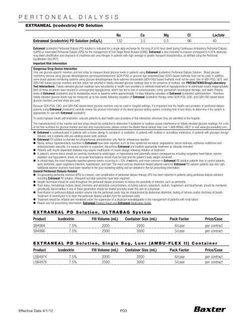 PERITONEAL DIALYSIS EXTRA
