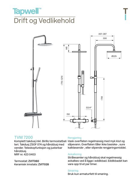 Drift og Vedlikehold - Tapwell