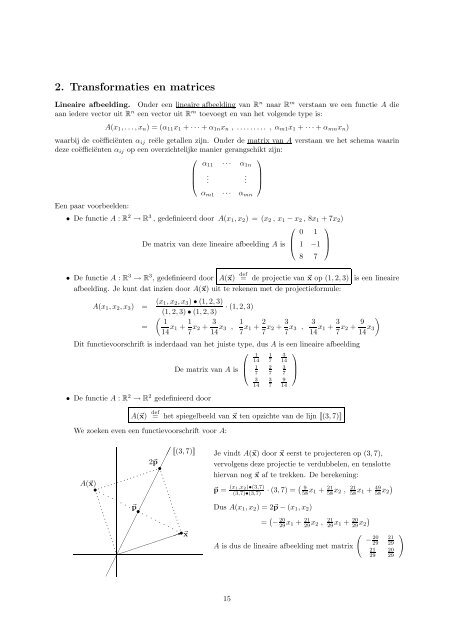 2. Transformaties en matrices - Wiskunde