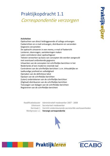 Correspondentie verzorgen - Stichting Praktijkleren