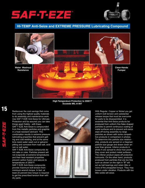 SAF-T-EZE Anti-Seize Literature - SAF-T-LOK International Corp.
