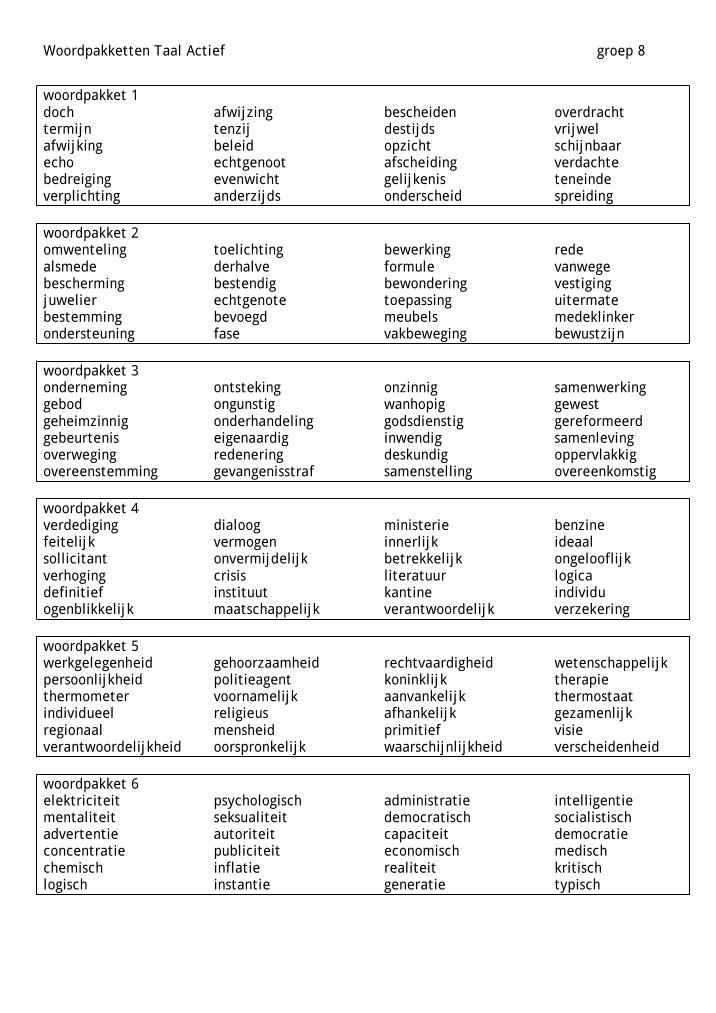 Woordpakket Magazines