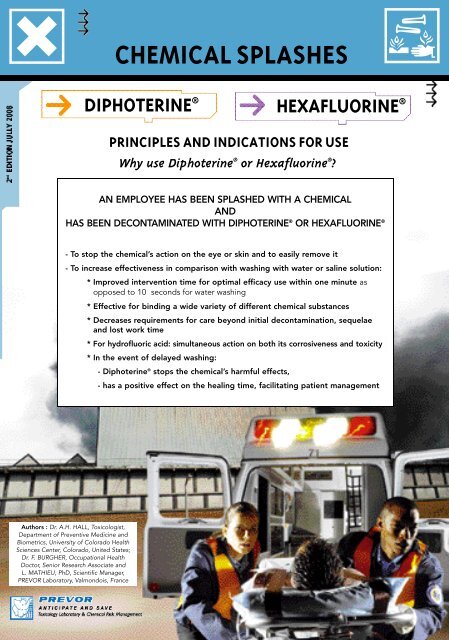 Chemical Decontamination - Emergency First Aid - DipHex