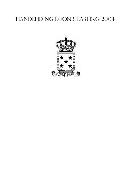 HANDLEIDING LOONBELASTING 2004 - Belastingdienst
