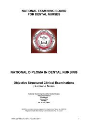 dental charting - The National Examining Board for Dental Nurses