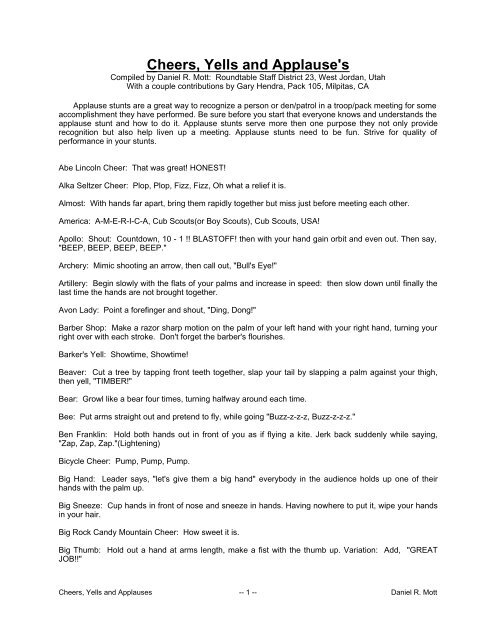 Cheers, Yells and Applause's - Clipart