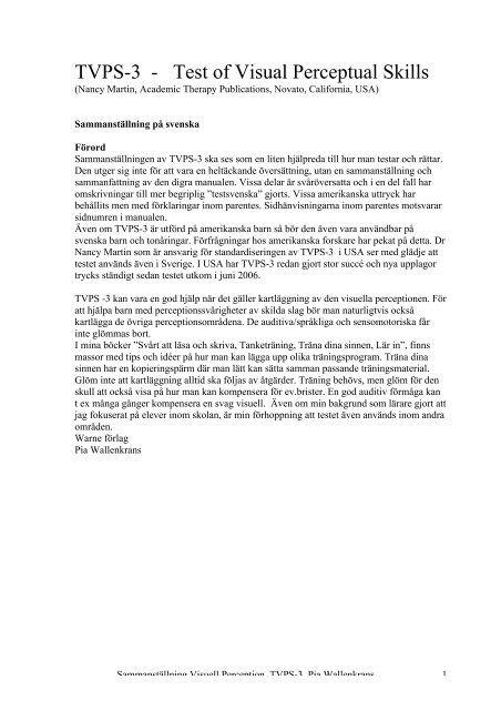 TVPS 3 Test Of Visual Perceptual Skills Warne F rlag tvps-3-test-of-visual-perceptual-skills-warne-f-rlag