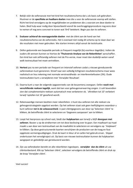 Basisrichtlijnen om te oe