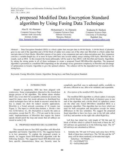 A Proposed Modified Data Encryption Standard Algorithm By Using