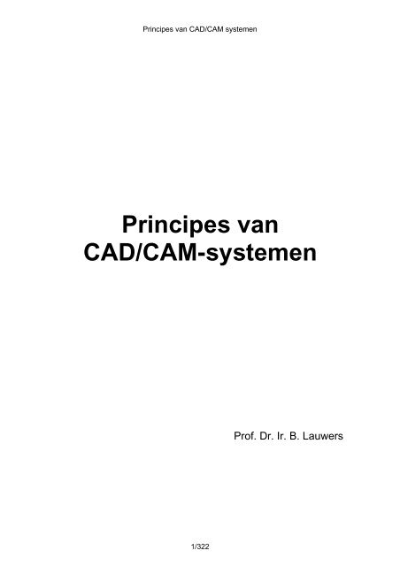 Principes van CAD/CAM-systemen