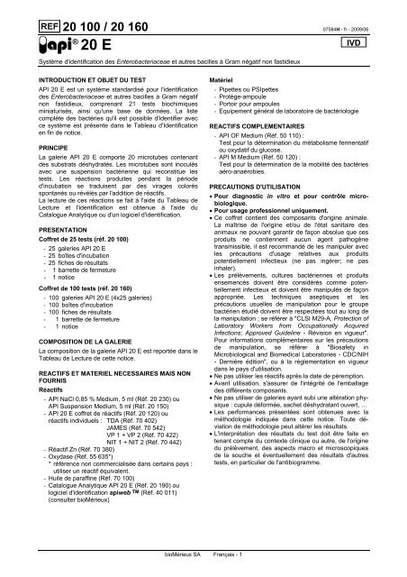 Api 20e Tableau D Identification - Infoupdate.org