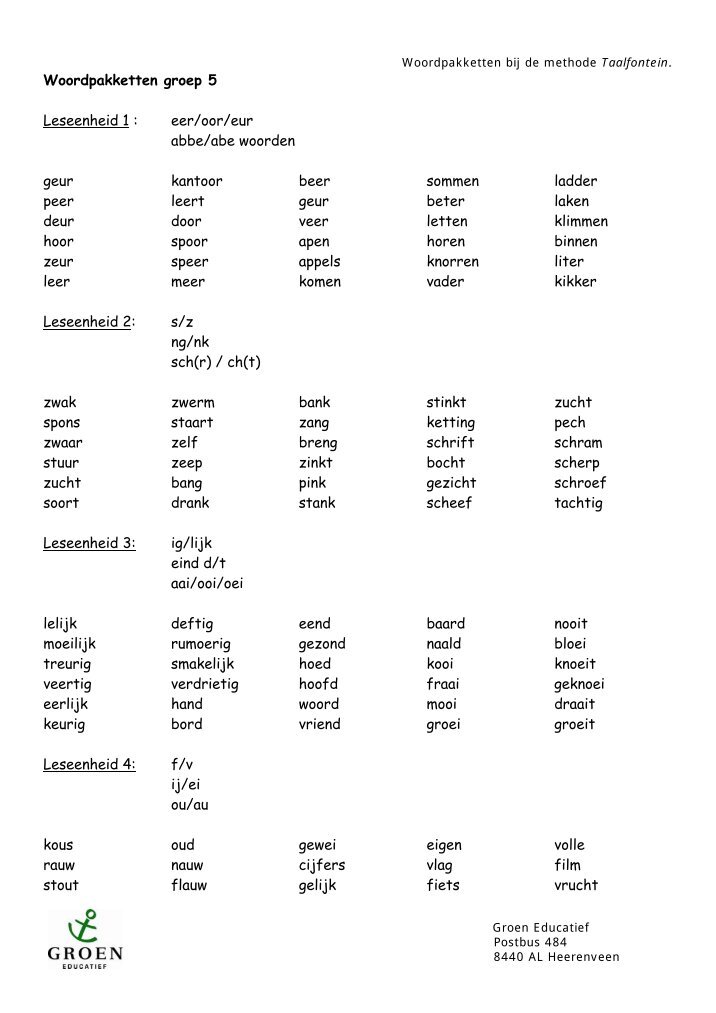 Woordpakket Magazines