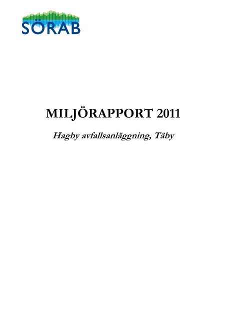 Miljörapport Hagby, pdf - Sörab