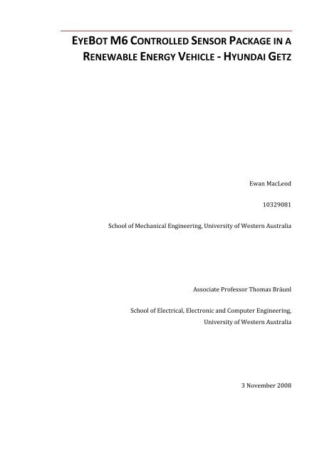 EyeBot M6 Controlled Sensor Package in a Renewable Energy ...