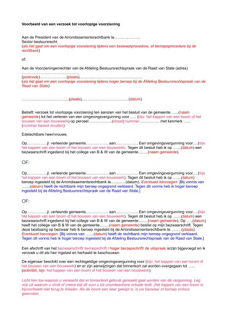 Voorbeeldbrief verzoek om voorlopige voorziening Wabo.pdf