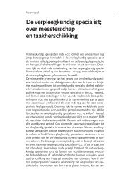 Stagewerkplan - Yvonne Willemse - Verpleegkundig Specialist MANP