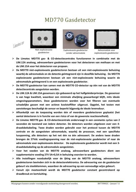 MD770 Gasdetector - Limotec