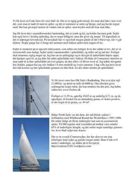 Tom Winther Hansen - Code Zero sejl - Contrast
