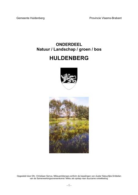 I. Natuur - Gemeente Huldenberg