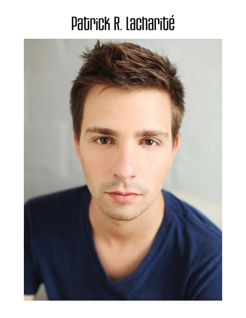 Patrick R. Lacharité - École supérieure de théâtre - UQAM