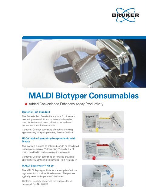 MALDI Biotyper Consumables TEST.indd - Bruker Daltonics