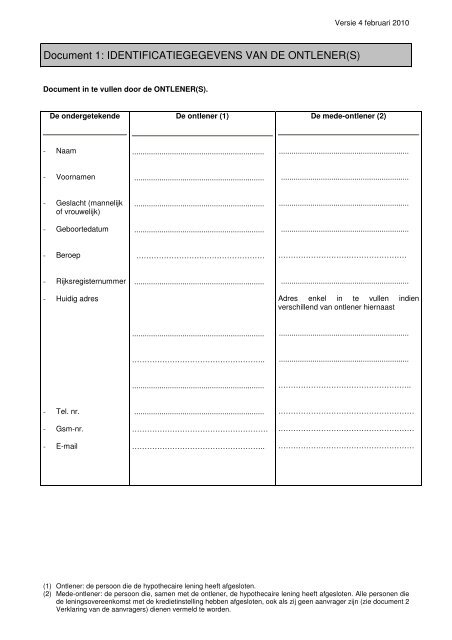 aanvraagformulier verzekering gewaarborgd wonen (pdf) - Meerhout