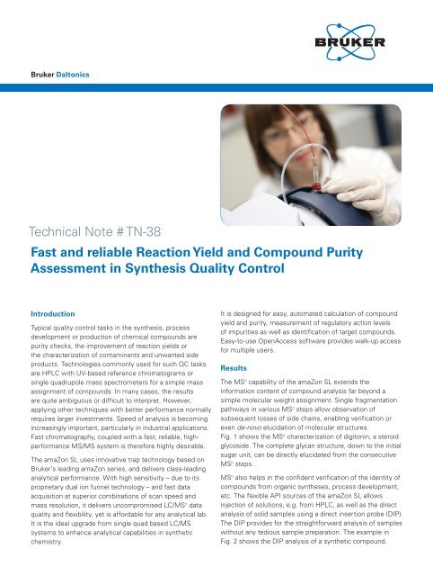Technical Note # TN-38 Fast and reliable ... - Bruker Daltonics