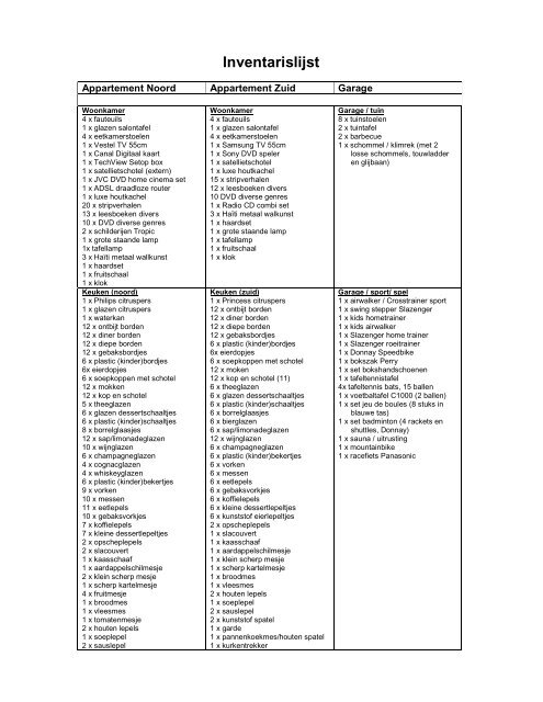 Inventarislijst 21-10-08 - artistec.nl