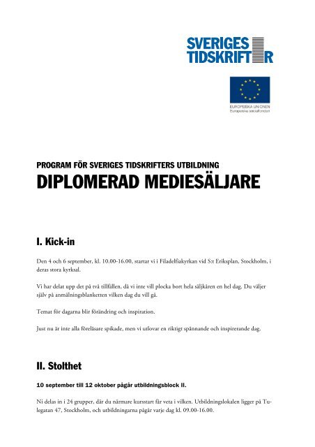 Här kan du ladda ned hela programmet i pdf. - Sveriges Tidskrifter
