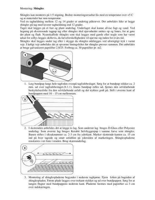 Montering af tagpap shingles - Nynorm