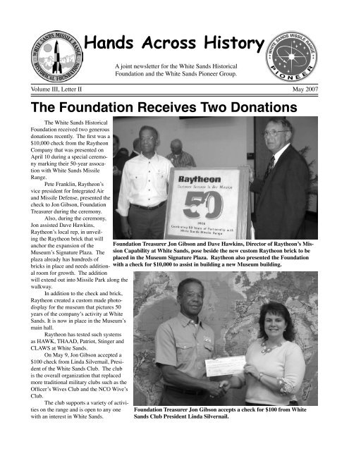 Hands Across History - White Sands Missile Range Museum