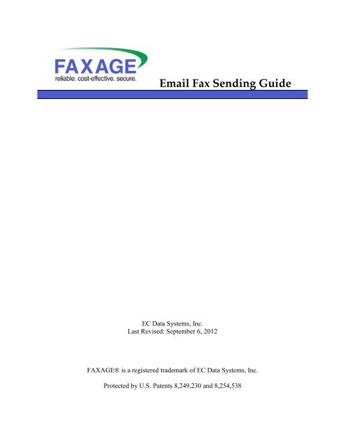 Email Fax Sending Guide - Faxage