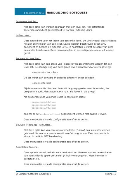 1 september 2010 HANDLEID