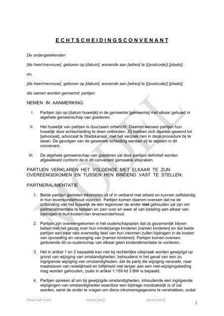 Ondertekende Scheidingspapieren