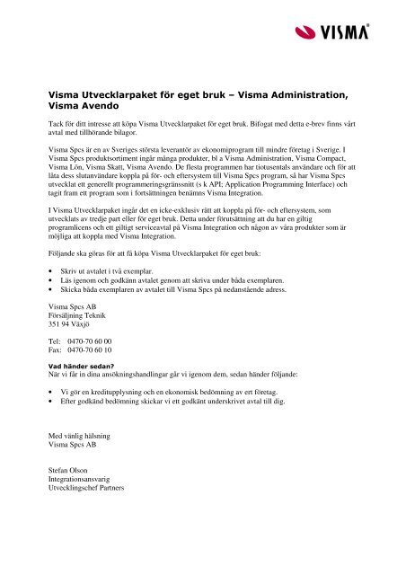 Visma Administration - Visma Spcs AB