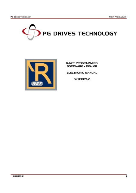 r-net programming software - PG Drives Technology