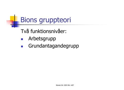 Wilfred Bion (1899-1980)