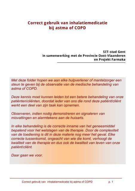 Correct gebruik van inhalatiemedicatie bij astma ... - vzw farmaka asbl
