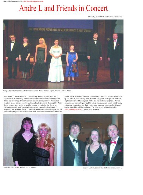 Andre L and Friends in Concert - Black Tie Magazine